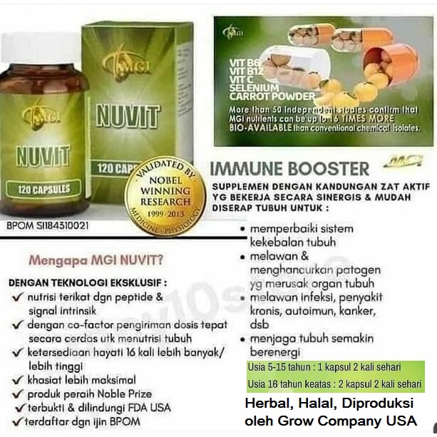 Jual MGI NUVIT ORIGINAL 100% SUPLEMEN KESEHATAN MULTIVITAMIN | Shopee ...