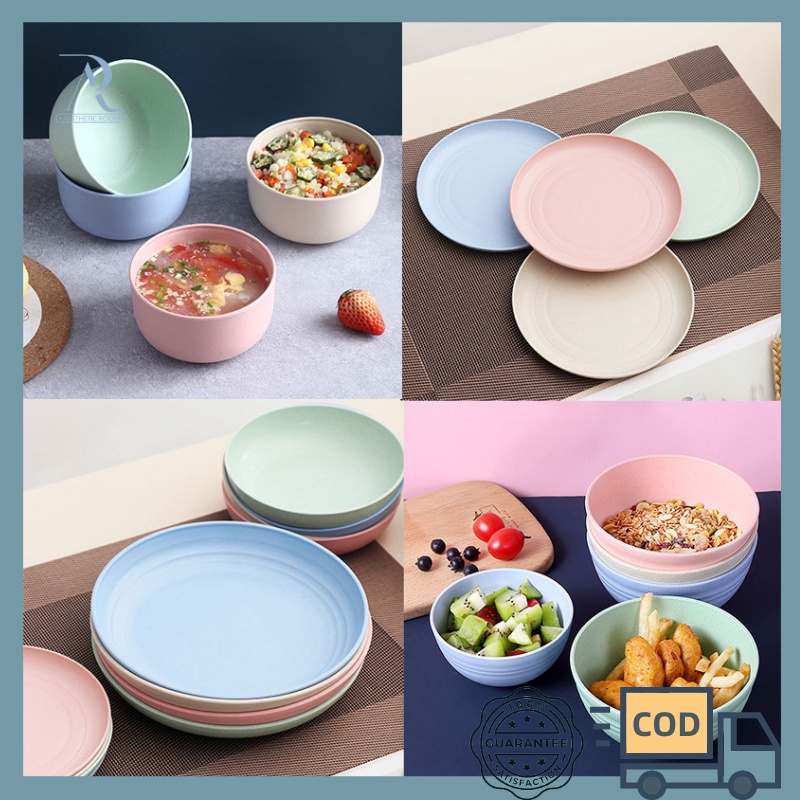 Jual Ready Stock COD Makan Piring Set Mangkuk Portabel Piring Makan ...