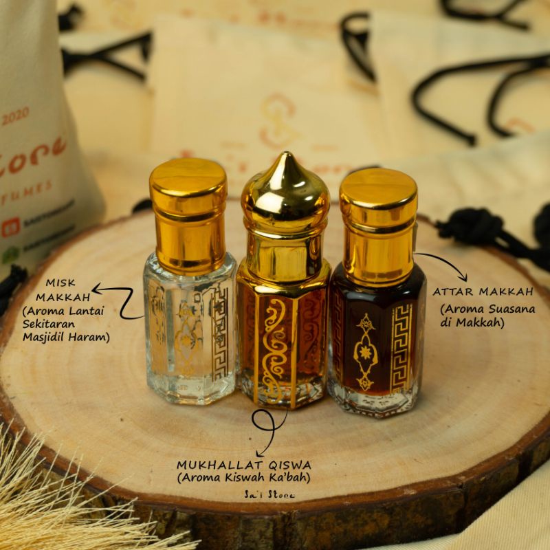 Jual Paket Aroma Makkah Ukuran 3ML ( Mukhallat Qiswa , Attar Makkah ...