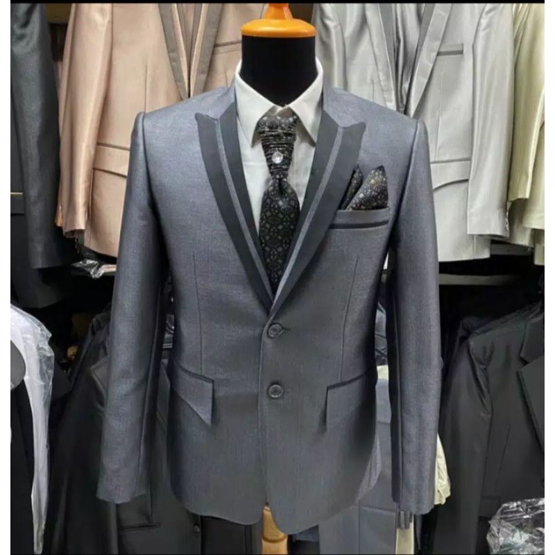 Jual Jas Formal semi WOOL Blazer Kantor Pria Jas Wedding Jas Pengantin Setelan Jas Nikah ...
