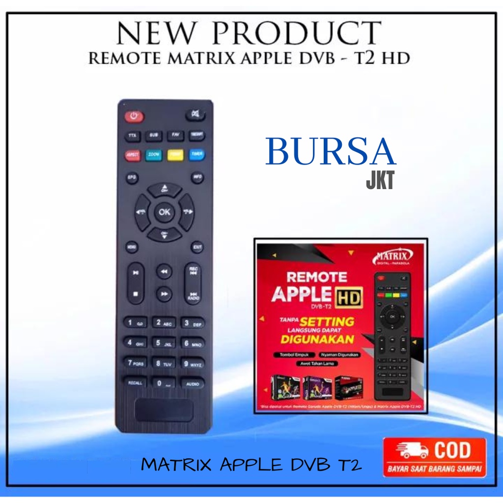 Jual REMOTE STB MATRIX T2 APPLE HD MERAH DIGITAL SET TBOX | Shopee ...
