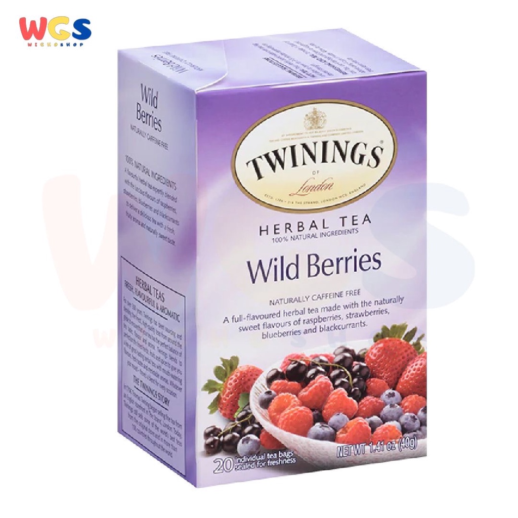Jual Twinings of London Wild Berries Herbal Tea Caffeine Free 20s x 2g ...
