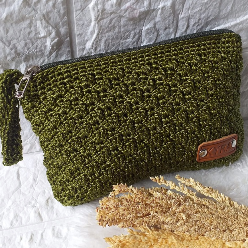 Jual DOMPET RAJUT WANITA. Dompet rajut premium. Clutch rajut. Clutch ...