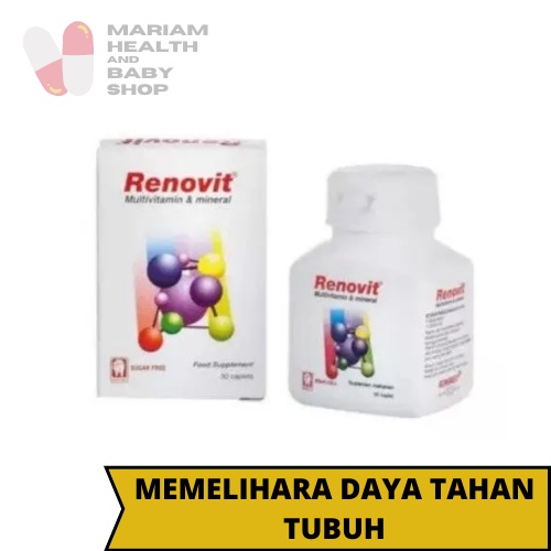 Jual Renovit Botol Isi 30 Tablet | Vitamin | Daya Tahan Tubuh | Shopee ...