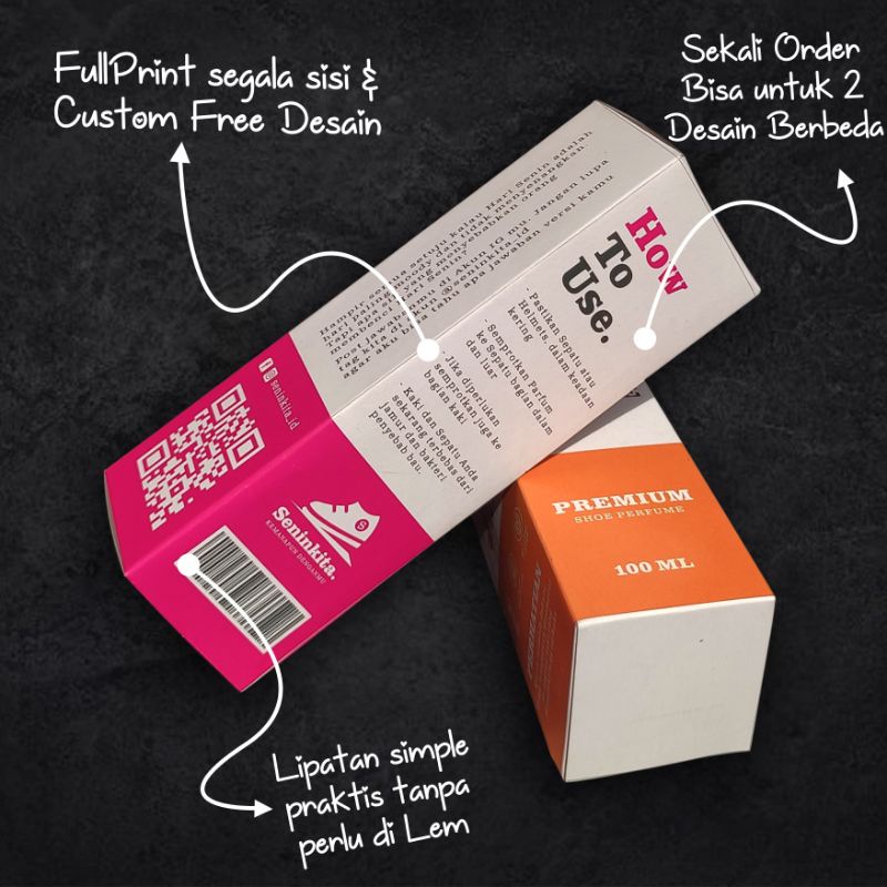 Jual Box Parfum Custom 100ml / Kemasan Botol 4,5x4,5x15,5 / Box ...