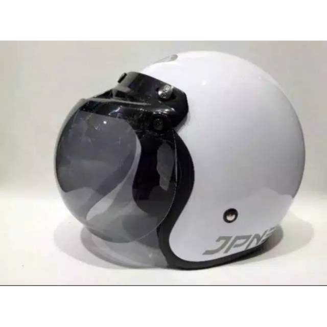 Jual Helm Retro Bogo JPN ARC White Putih Glossy Kaca Visor Cembung ...