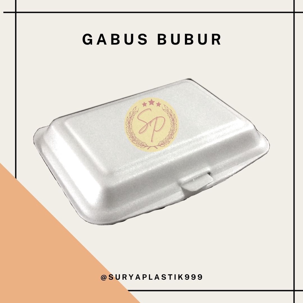Jual GABUS MAKANAN BUBUR STYROFOAM @25LBR (HARAP TAMBAHKAN EXTRA ...