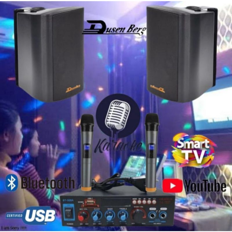 Jual Karaoke set mini 5 inch DUSENBERG Astex x-1 2 mic wireless karaoke ...