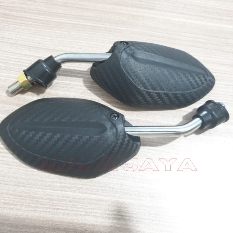 Jual Spion Beat Carbon Karbon Beat Scoopy Vario Tangkai Pendek Black ...