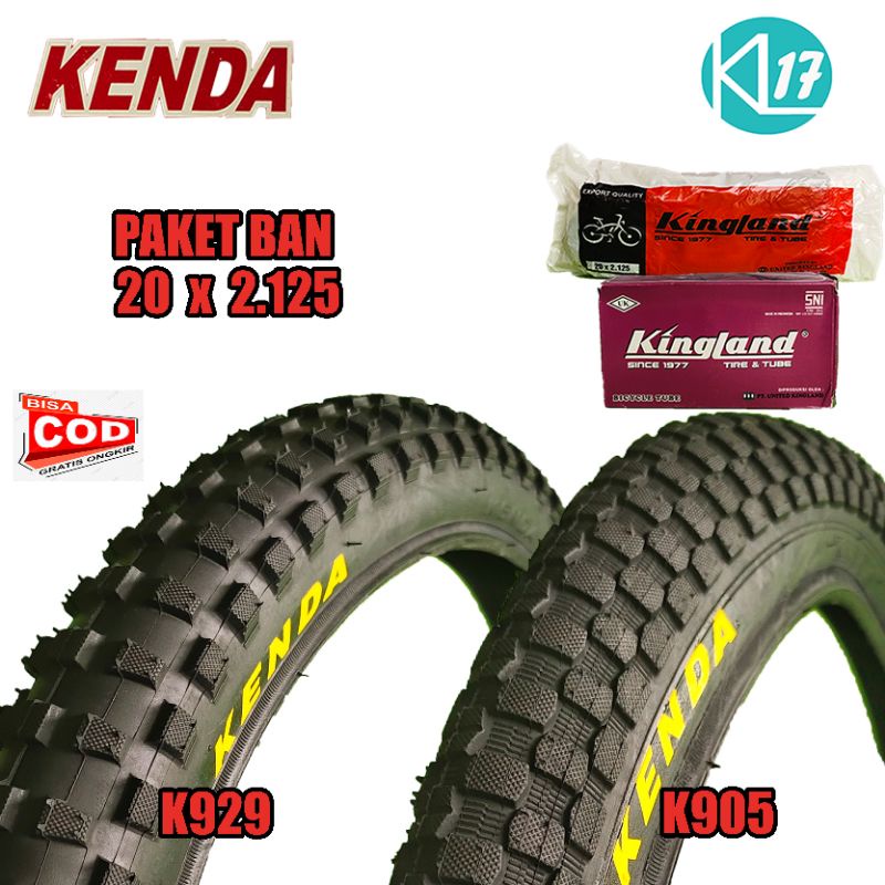 Jual BAN LUAR 20 x 2.125 KENDA PAKET BAN SEPEDA 20 BMX MINION FOLDING PAKET BAN LUAR DALAM ...