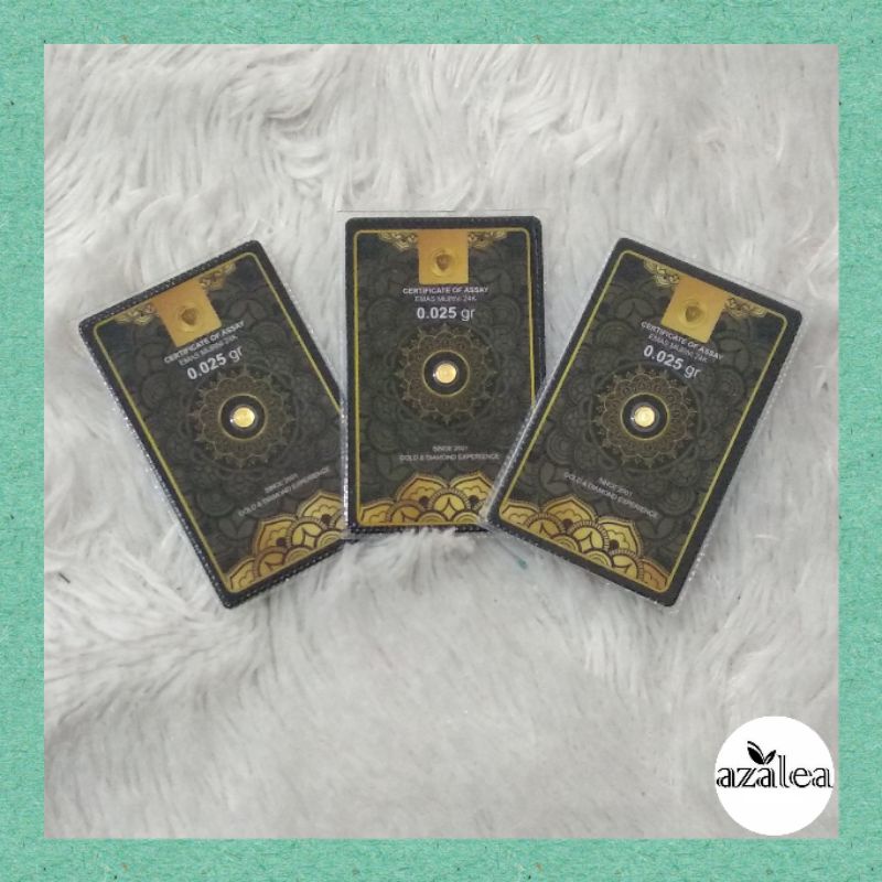 Jual Mini gold 0,025 gr Emas Murni 24K Certificate of Assay | Shopee ...
