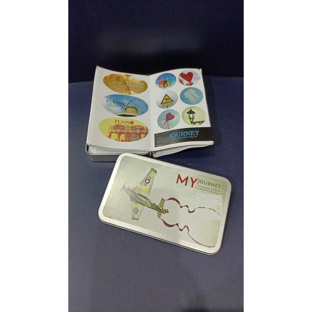 Jual label/sticker aneka motif dalam kaleng aneka model | Shopee Indonesia