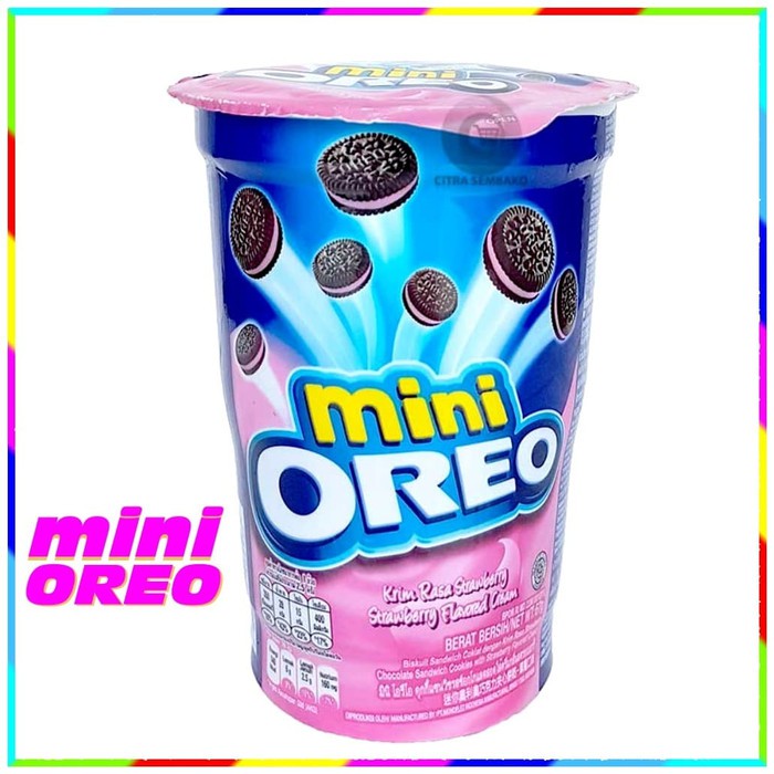 Jual Biskuit Oreo Mini Strawberry Cup 67gr | Shopee Indonesia
