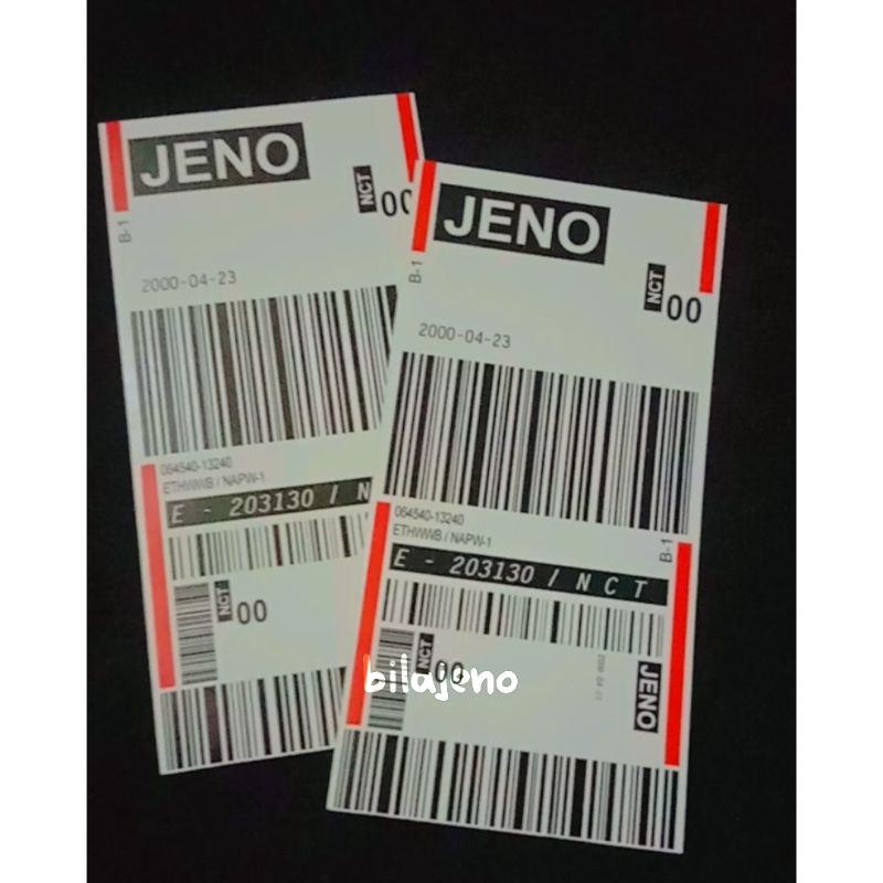 Jual Stiker Barcode JENO NCT 2020 - Resonance (stiker for phone case ...