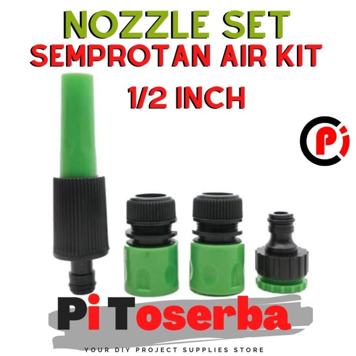 Jual Konektor Semprotan Selang Air Twist Nozzle Set 4 In 1 Ukuran 1/2 ...