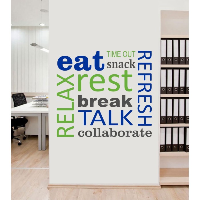Jual Wall Sticker Kaca Dinding Break Room Work collage | Shopee Indonesia
