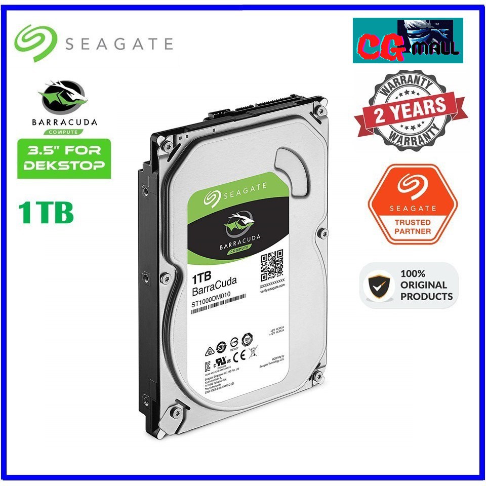 Jual Seagate SATA 1TB BarraCuda 3.5" Internal Hard Disk 64MB 7200RPM ...