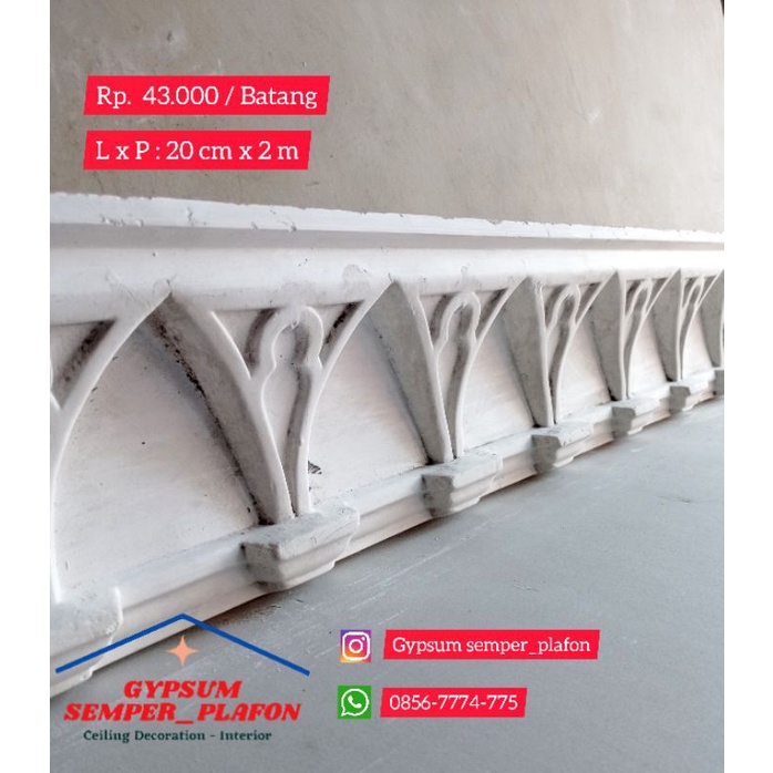 Jual Lis Profil Gypsum Motif Kubah Besar 20 cm / List Profil Gypsum ...