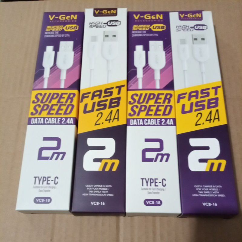 Jual Kabel Data V-GEN 2meter 2.4A | Shopee Indonesia
