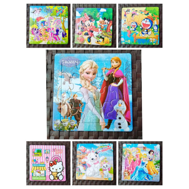 Jual Mainan Edukasi Anak puzle kayu 9 potong keping Wooden puzle kode03 ...