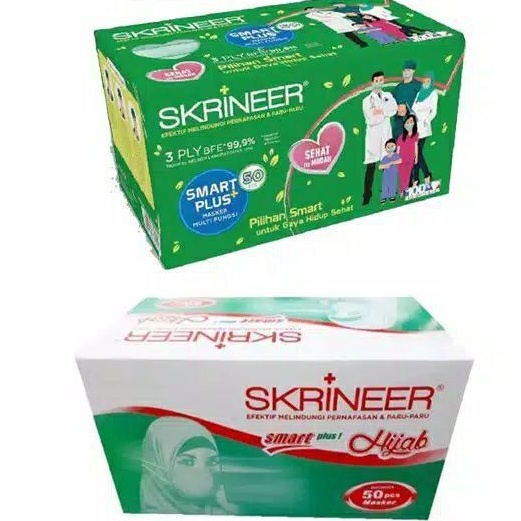 Jual Masker skrineer hijab 3 ply 1 box isi 50 pcs | Shopee Indonesia