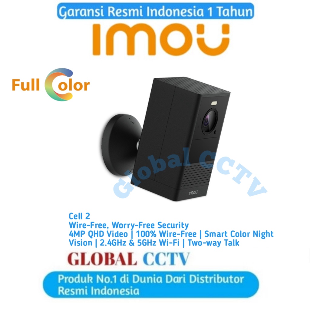 Jual IP CAMERA IMOU WIFI FULL COLOR WIRELESS CAMERA BATERAI CELL 2 4MP ...