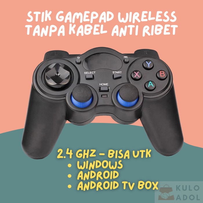 Jual Stick Gamepad Wireless 2.4GHz Joystick Game Controller For Laptop ...