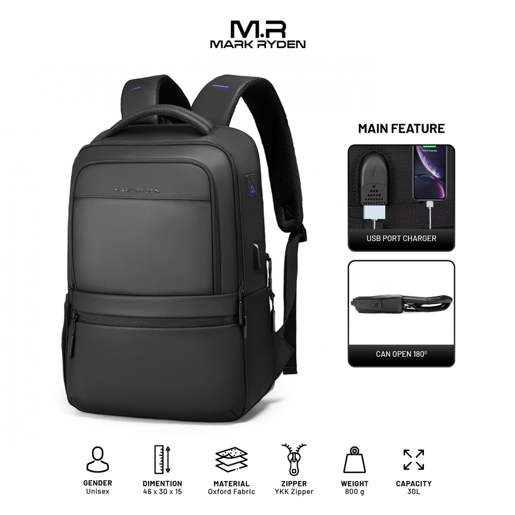 Jual Mark Ryden MR9103SJ Backpack Bag USB - Tas Ransel Laptop 15.6 ...