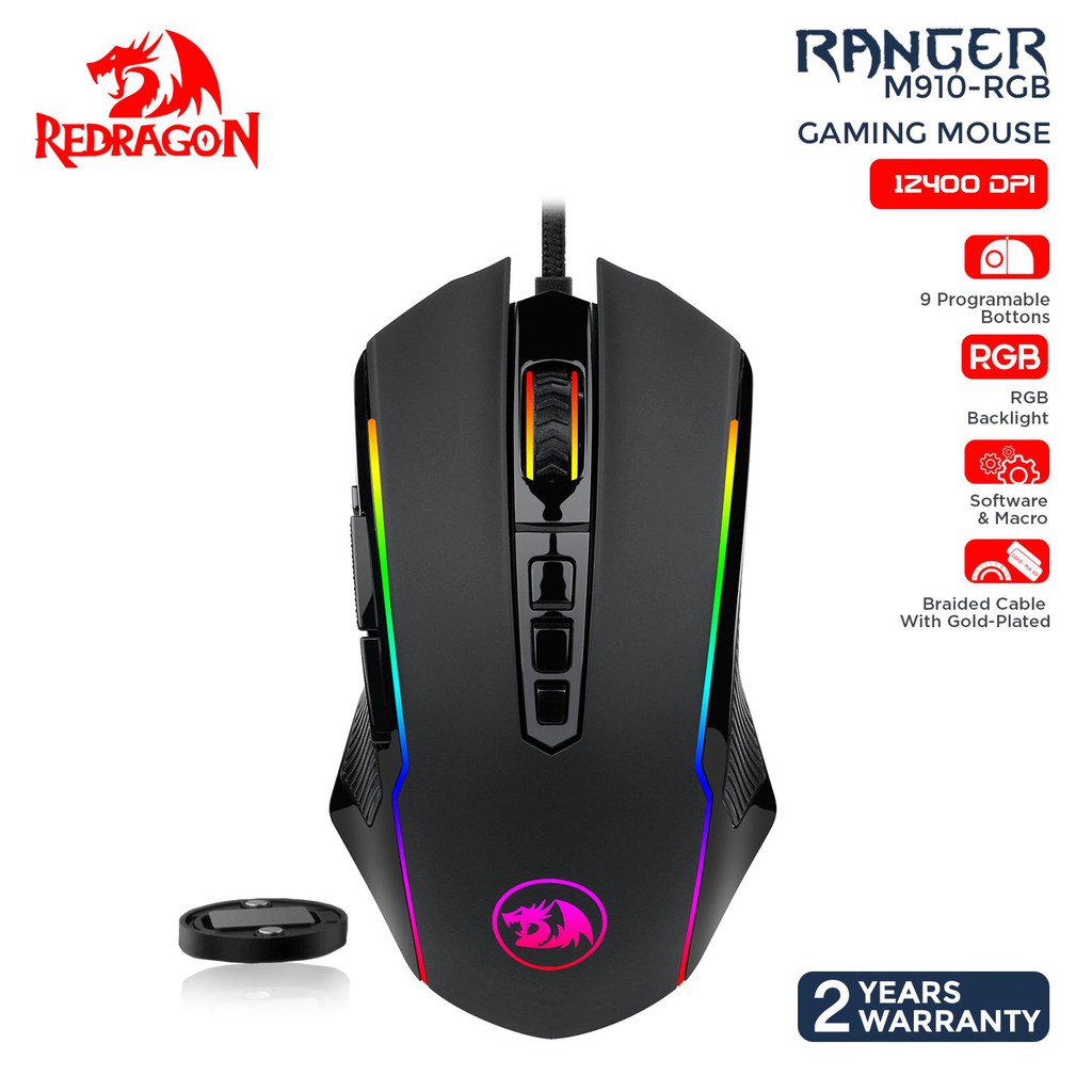 Jual [100% ORI] Redragon Gaming Mouse RANGER - M910 RGB | Shopee Indonesia