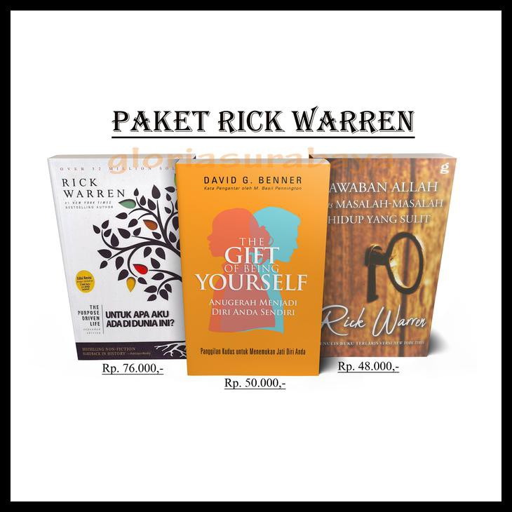 Jual Produk Unggulan Paket Buku Rick Warren ( Purpose Driven Life ...