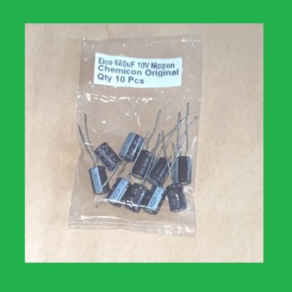 Jual Qty 10 Pcs Elco 680uF 10V Nippon Chemicon Original | Shopee Indonesia