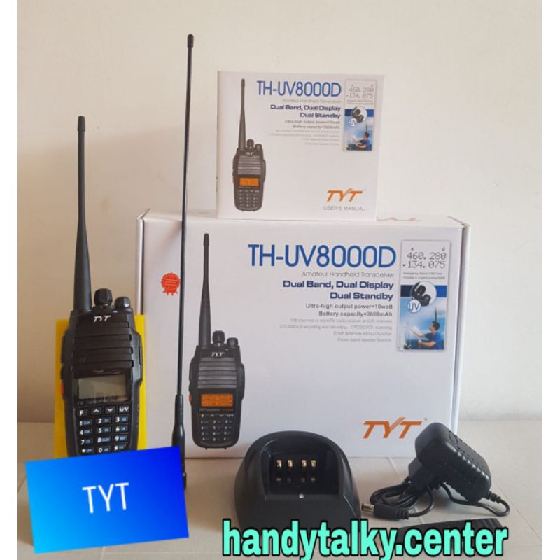 Jual HT TYT TH-UV8000D POWER 10 WATT DUAL BAND + FM RADIO | Shopee ...