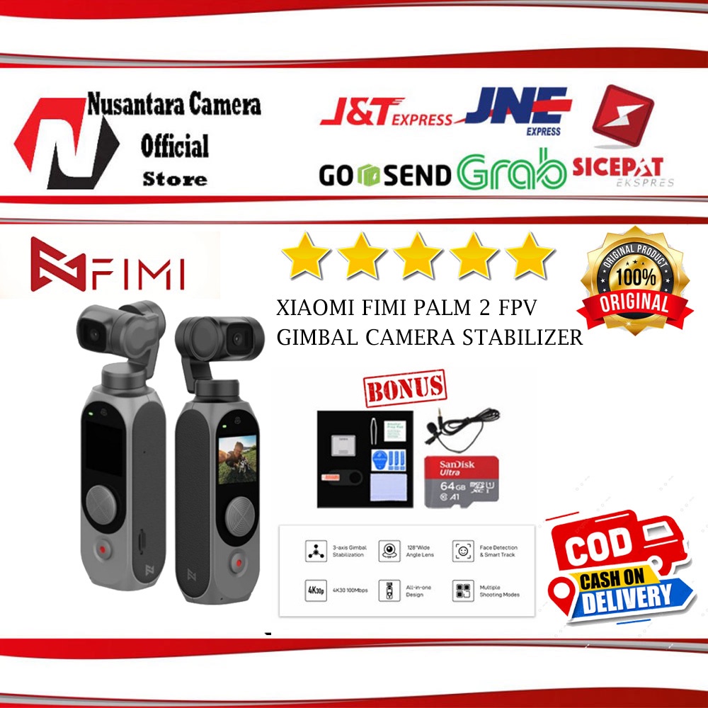 Jual XIAOMI FIMI PALM 2 Kamera 4K HD Gimbal Pocket Stabilizer ...