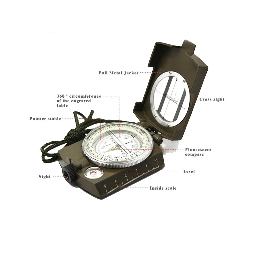 Jual Kompas Bidik Metal Alat Penentu Arah Mata Angin Compass | Shopee ...