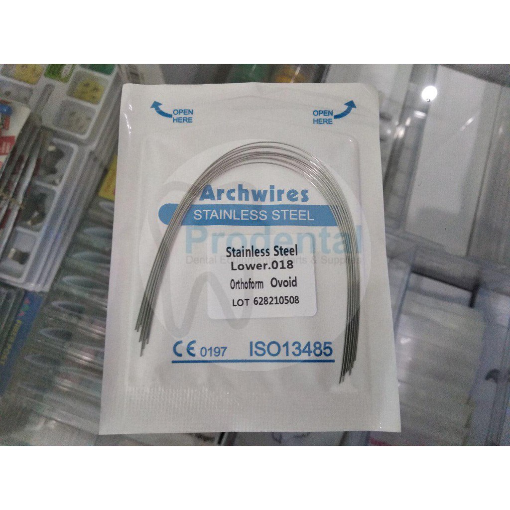 Jual Kawat Gigi Stainless Steel / Kawat Behel Lower Ukuran 0.18 (isi 10 ...