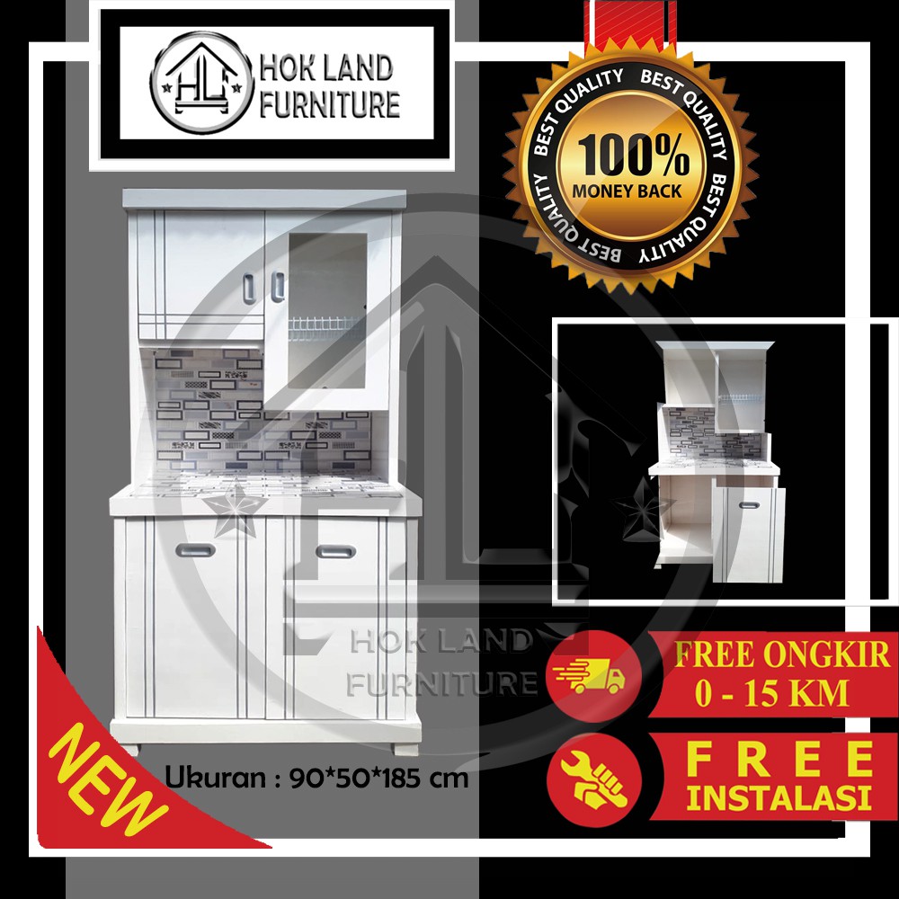 Jual Lemari sayur 2 pintu lemari rak piring dapur minimalis / Lemari ...
