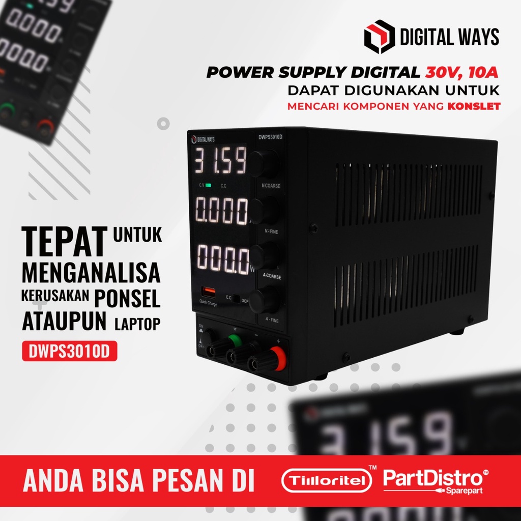 Jual POWER SUPPLY DIGITAL WAYS DW-PS3010D | Shopee Indonesia