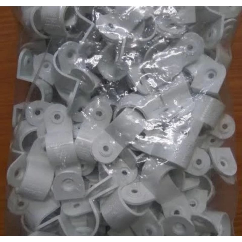 Jual Klem Clamp Pipa Listrik 20mm Putih Boss 100Pcs | Shopee Indonesia