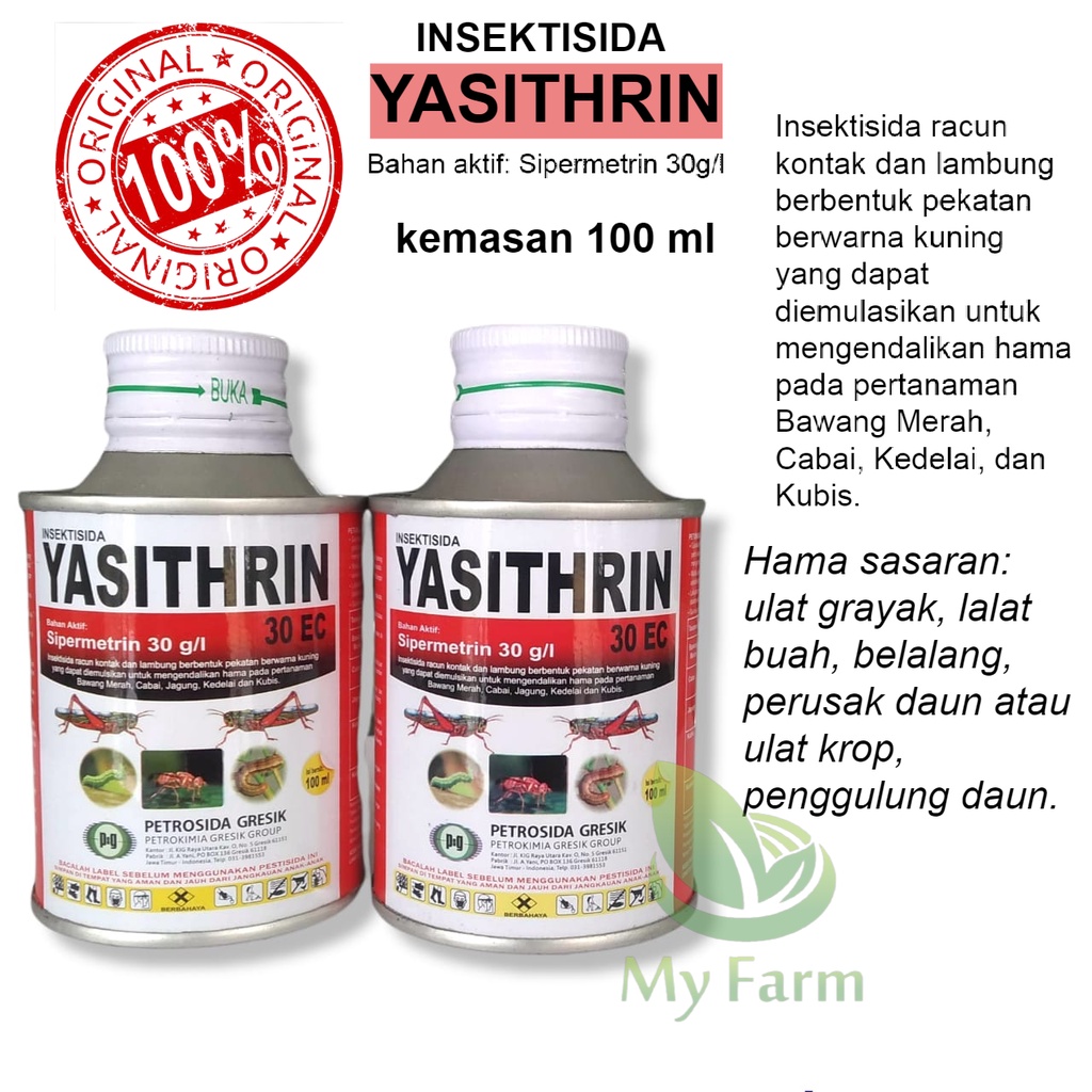 Jual Yasithrin 30 EC100 ML Insektisida Ulat Grayak atau Pestisida Obat ...