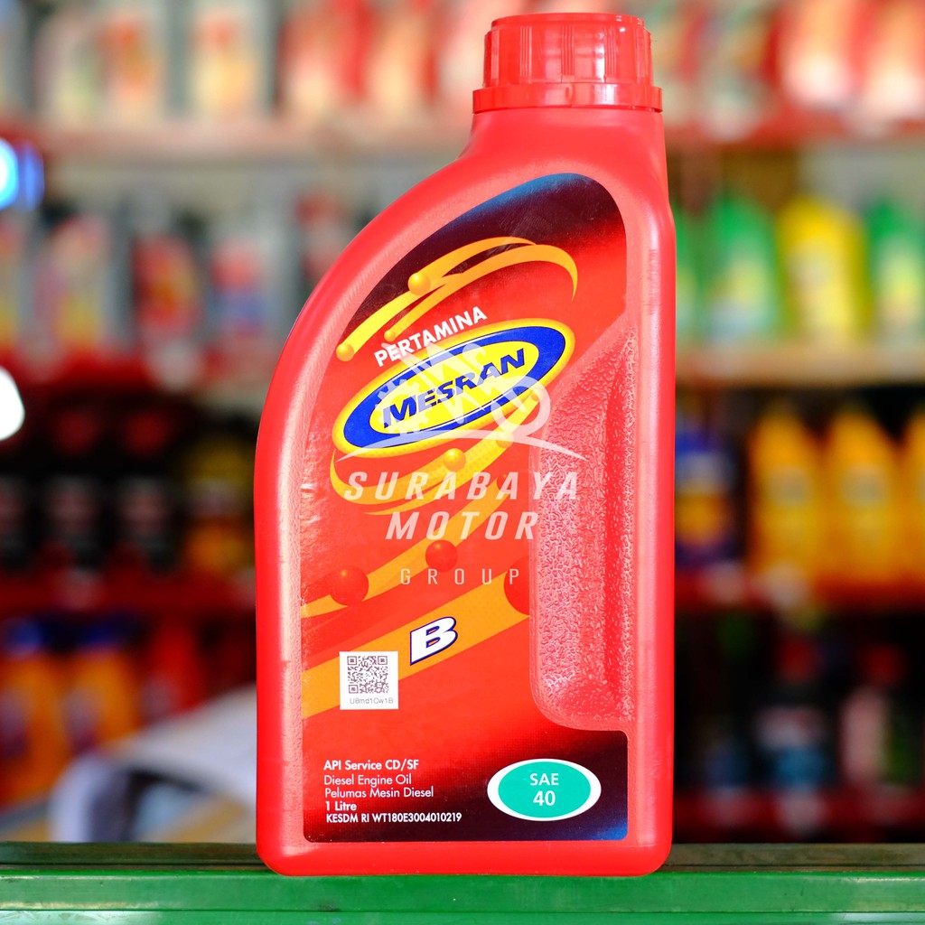 Jual Oli MESRAN B40 1L Pertamina Mesin Diesel 1 Liter B 40 Solar API CD ...