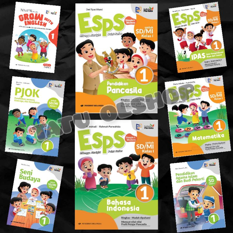 Jual Buku Kurikulum Merdeka Sd Kelas 1 Original Penerbit Erlangga | Shopee Indonesia