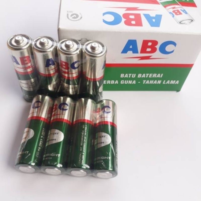 Jual Battery ABC AA Hijau - Baterai AA isi 4 | Shopee Indonesia