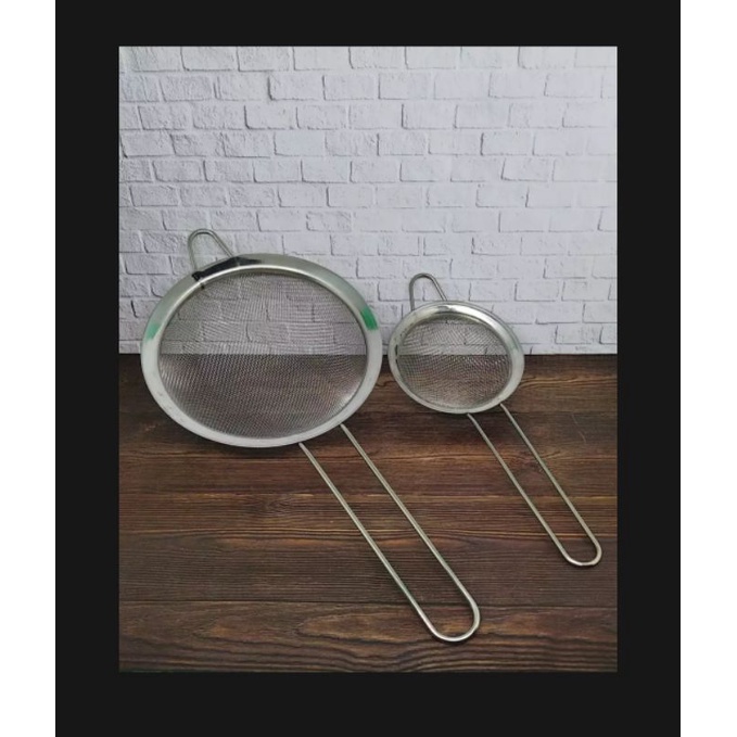 Jual SARINGAN MINYAK STAINLES STEEL SET UKURAN 8 & 14cm | Shopee Indonesia