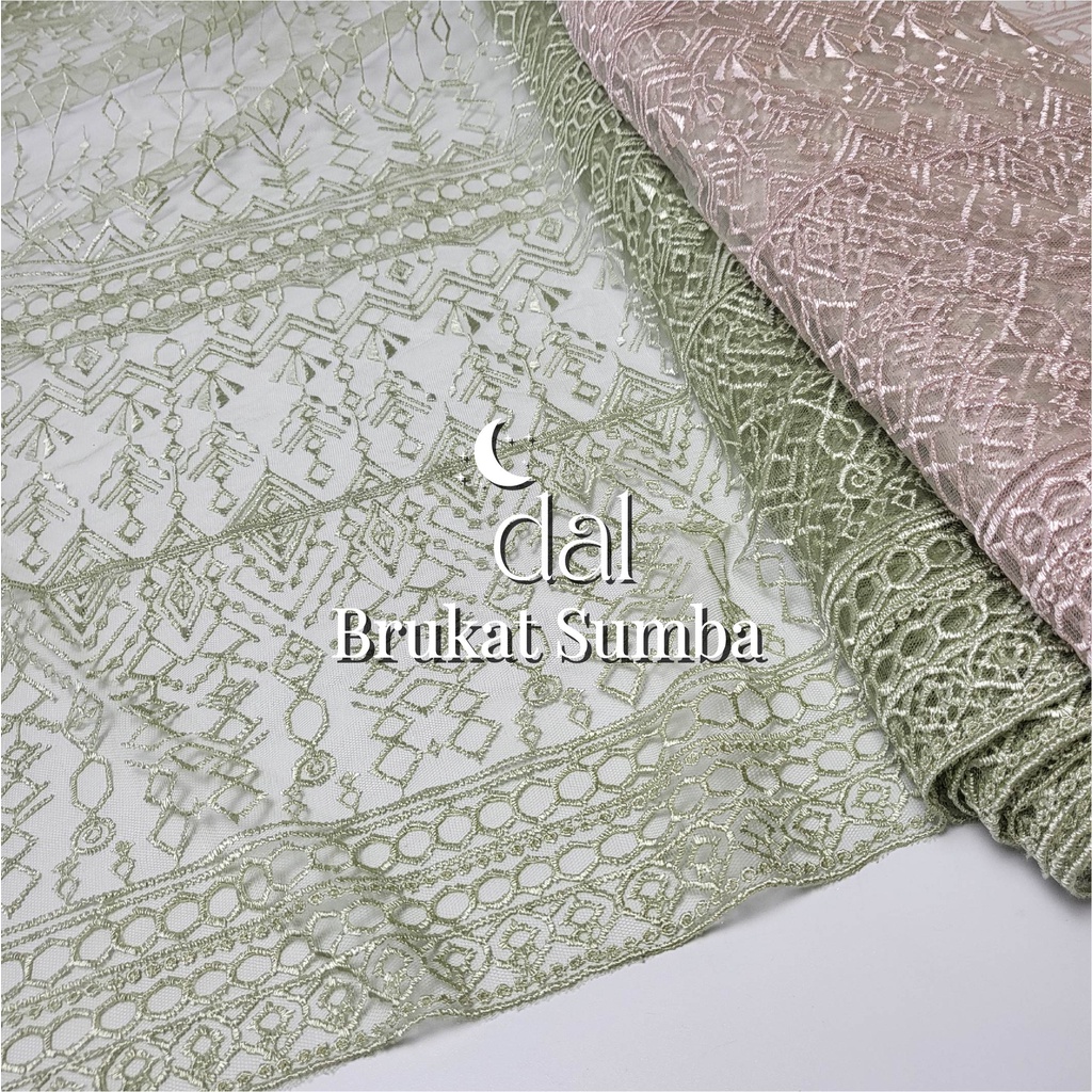 Jual 0,5m kain bahan brokat tile prancis brukat kebaya sumba sapto ...