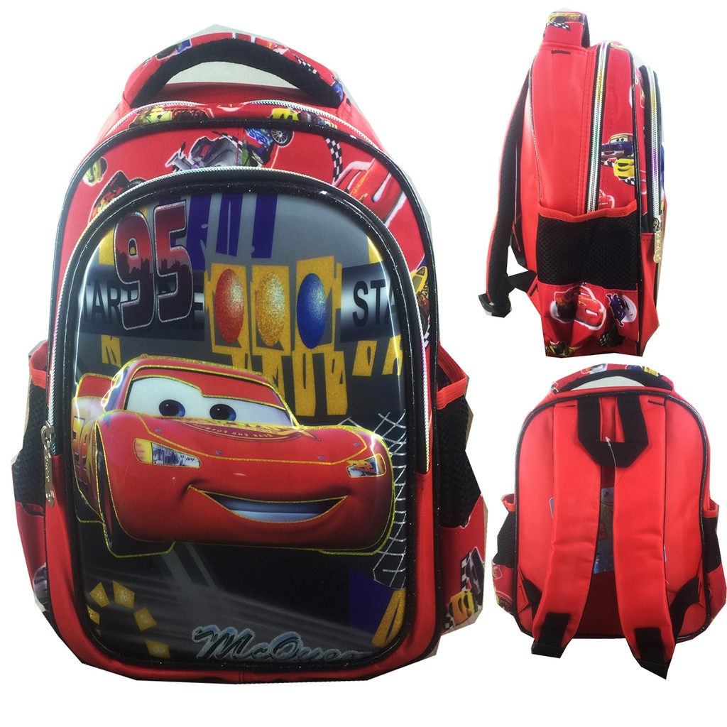 Jual Tas Ransel Sekolah Anak TK Cars 6D McQueen Full Motif Cars IMPORT ...