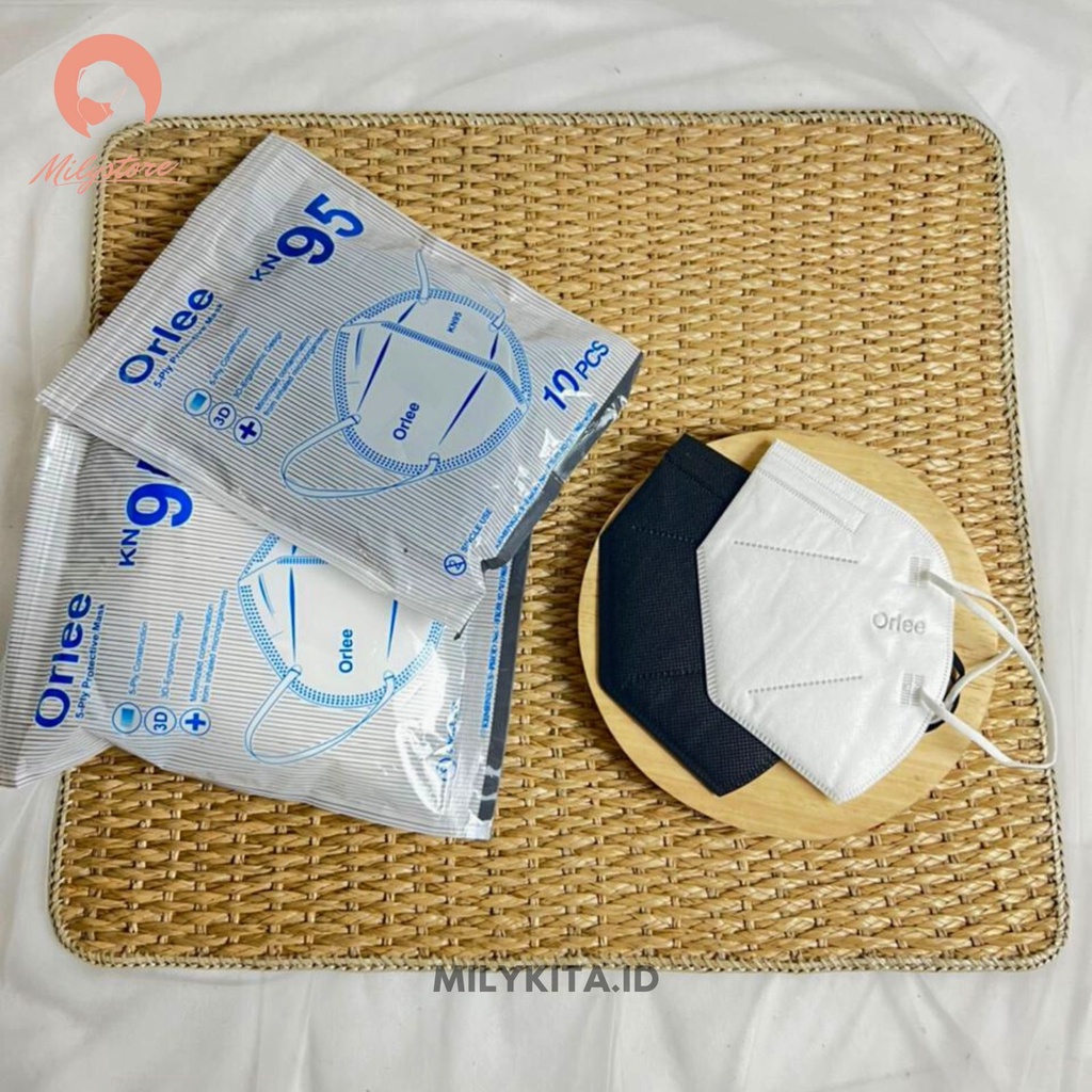 Jual Masker KN95 ORLEE 5 PLY ISI 10 PCS ORIGINAL EARLOOP NON HIJAB ...
