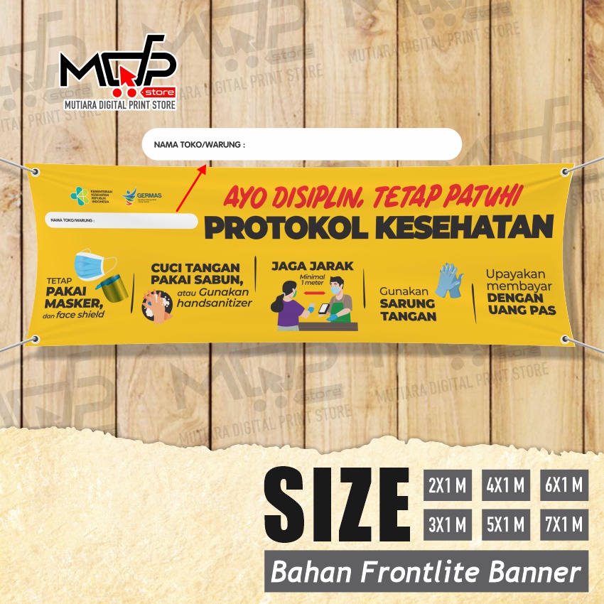 Jual SPANDUK BANNER 3 X 1 M PROKES 5M COVID19 MDPRINTSTORE | Shopee ...