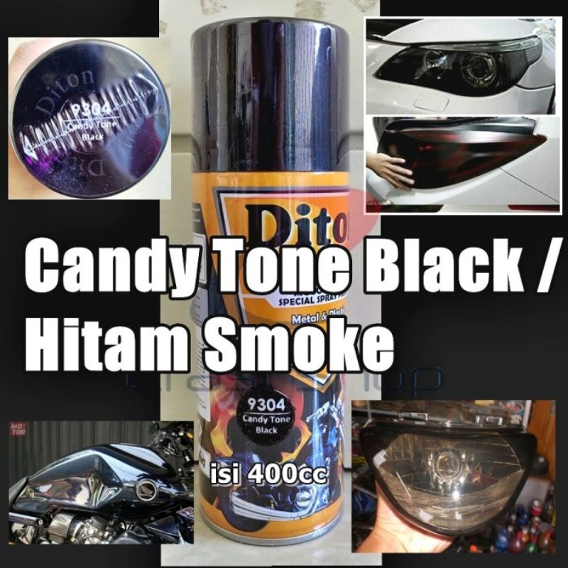 Jual DITON PREMIUM 9304 CANDY TONE BLACK CAT SEMPROT SPRAY PAINT WARNA ...