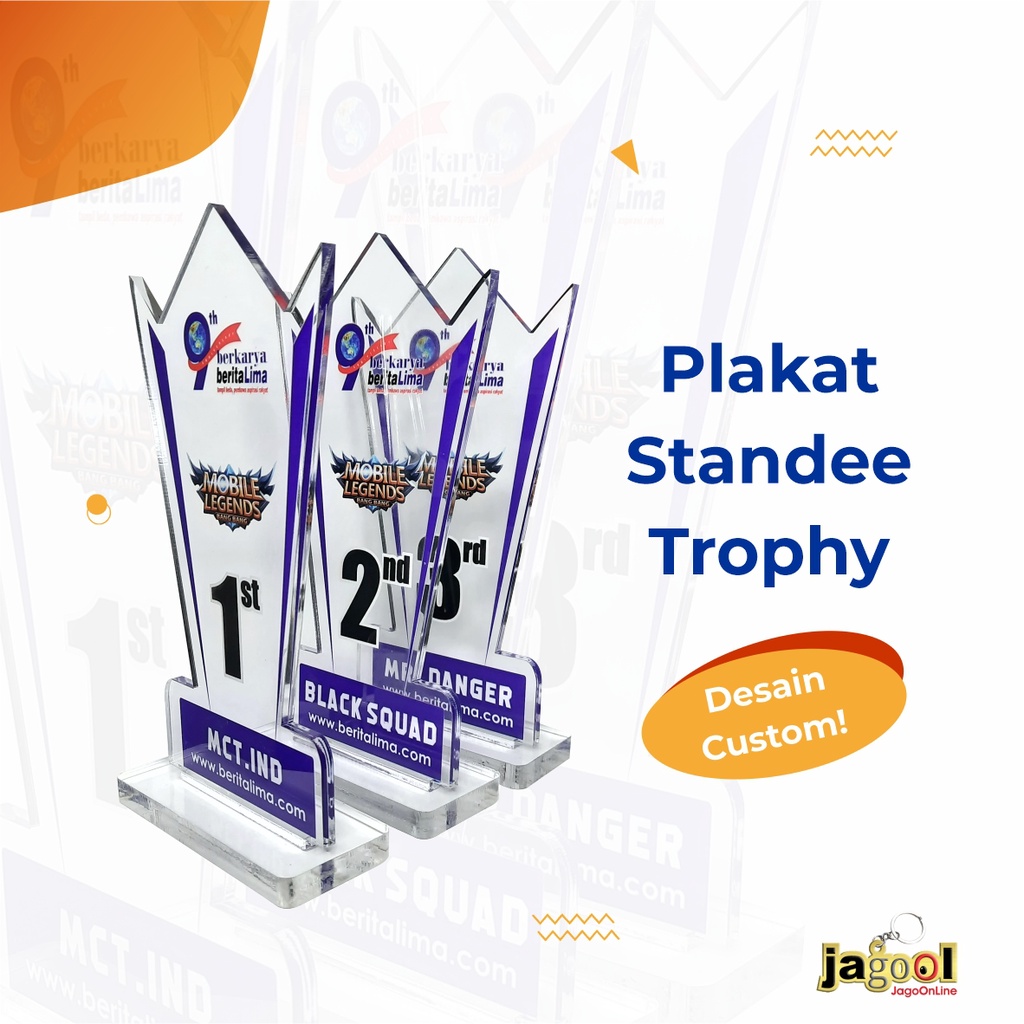 Jual Plakat Trophy Piala Standee AKRILIK 5mm CUSTOM 20x15 MURAH ...