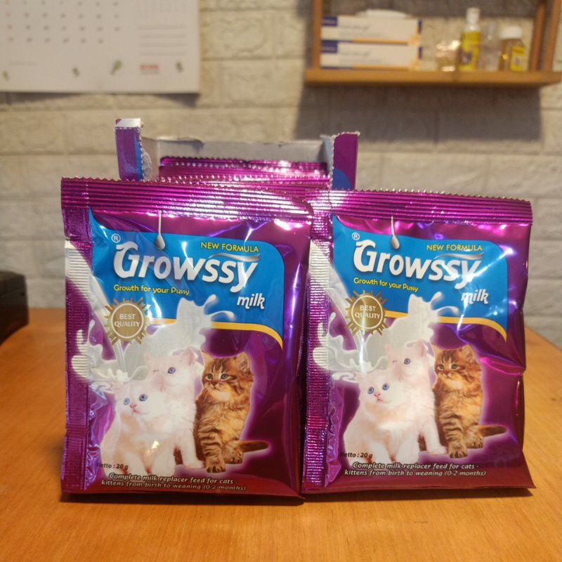 Jual Kemasan baru growssy growsy susu anak kucing 20g | Shopee Indonesia